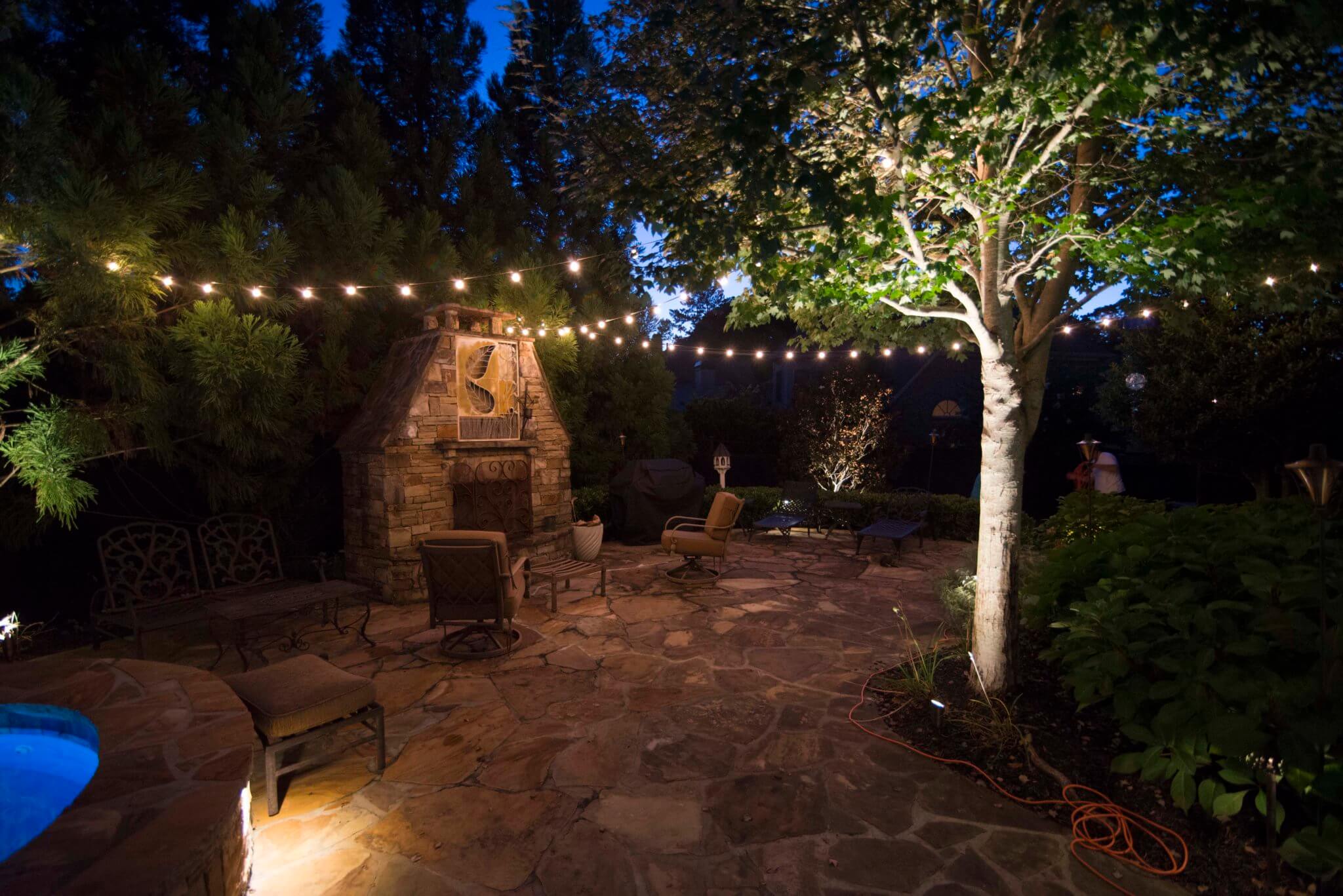 String Lighting: Residential | Landscape Lighting | Georgia Lightscapes